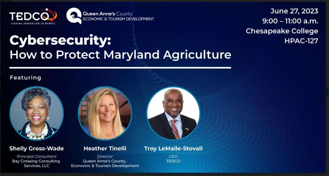 Cybersecurity: How to Protect Maryland Agriculture Workshop