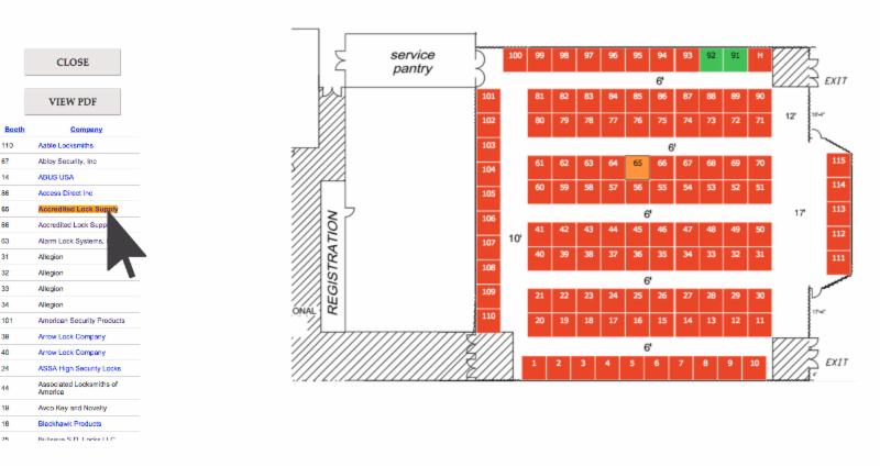 View Our Trade Show Interactive Floor Plan
