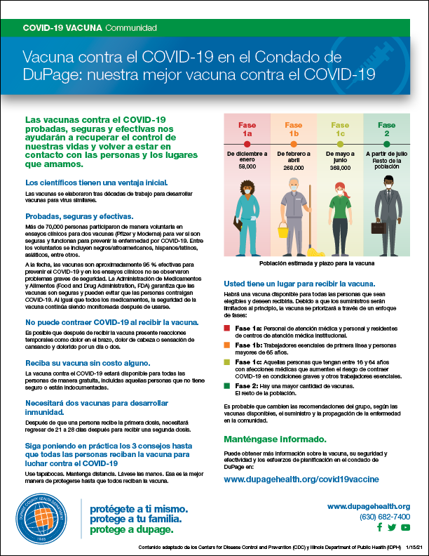 DuPage County Health Department COVID-19 Weekly Update - January 22, 2021