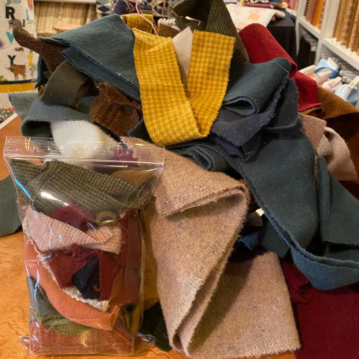 Pieceful Daily Deal - Wool Scrap Bags!