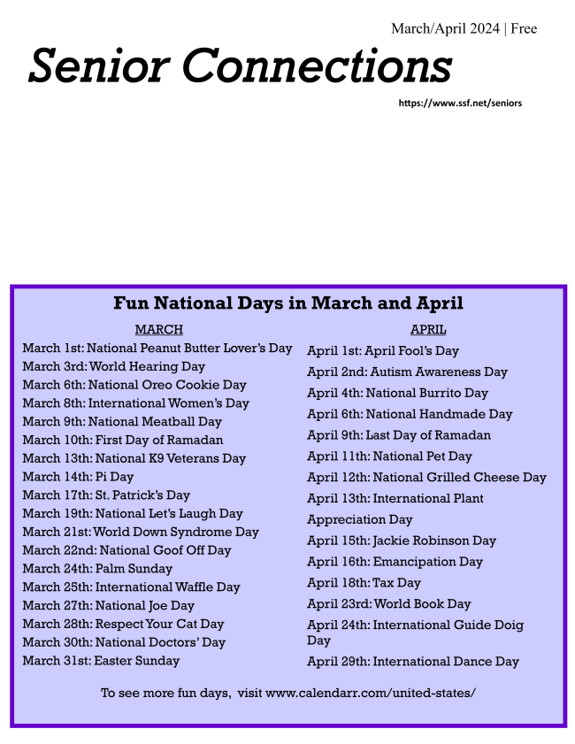 Jump into Spring! March News from SSF Parks and Recreation