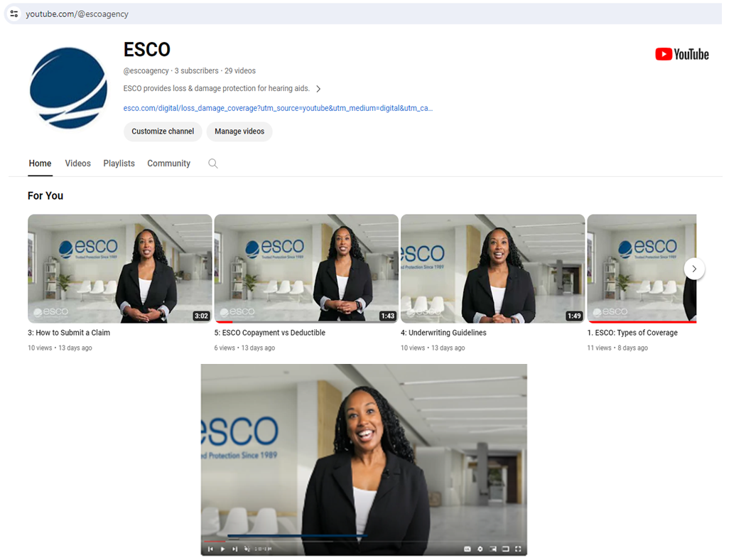 , NEXT ESCO EDUCATIONAL VIDEO AVAILABLE