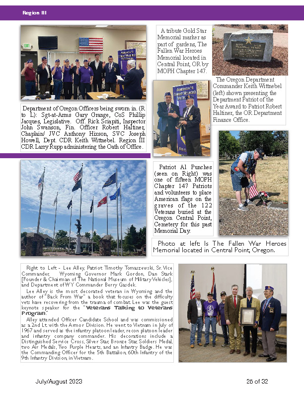 Latest Issue of the Purple Heart Magazine