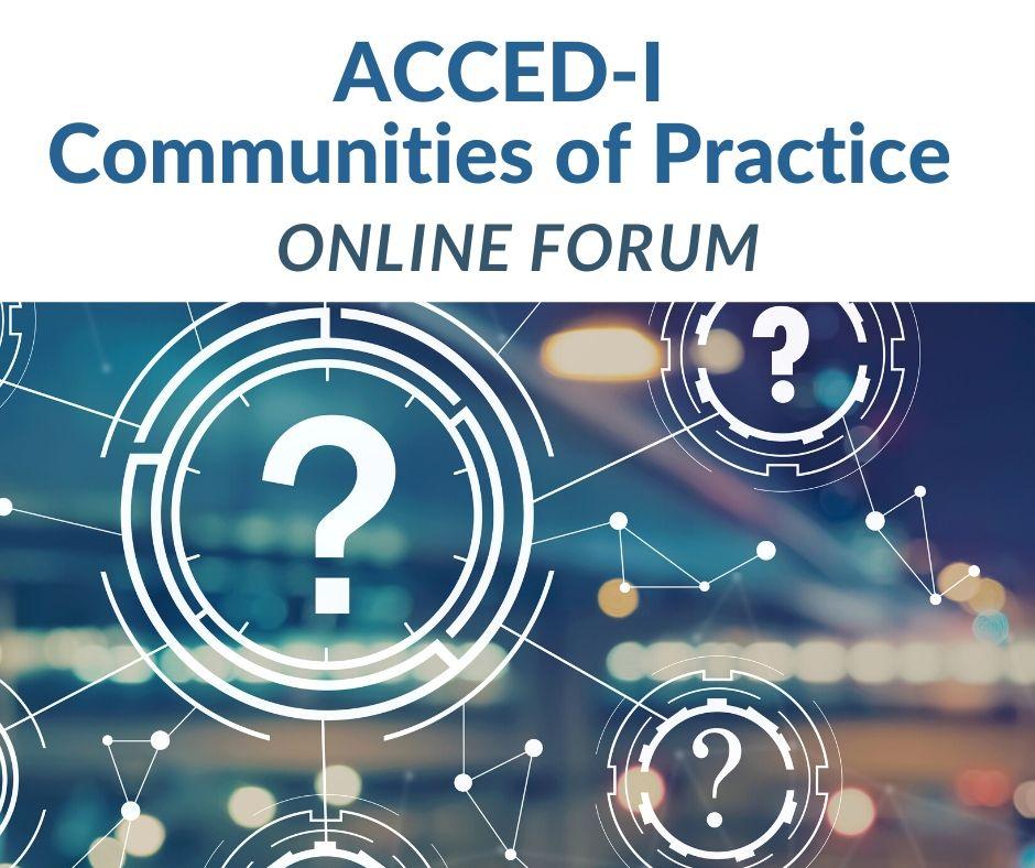 Here is your latest issue of ACCED-I Connect