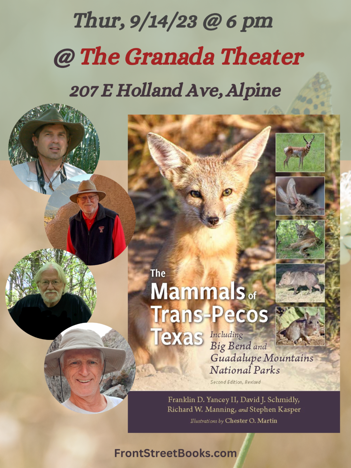 Mammals of Trans-Pecos at Granada Theater