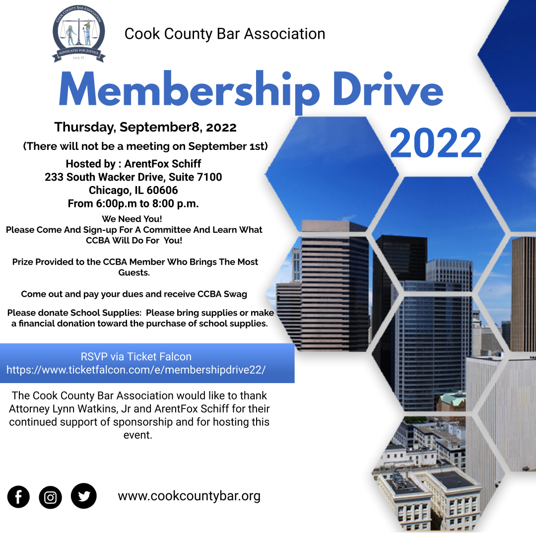 Cook County Bar Association Upcoming Events