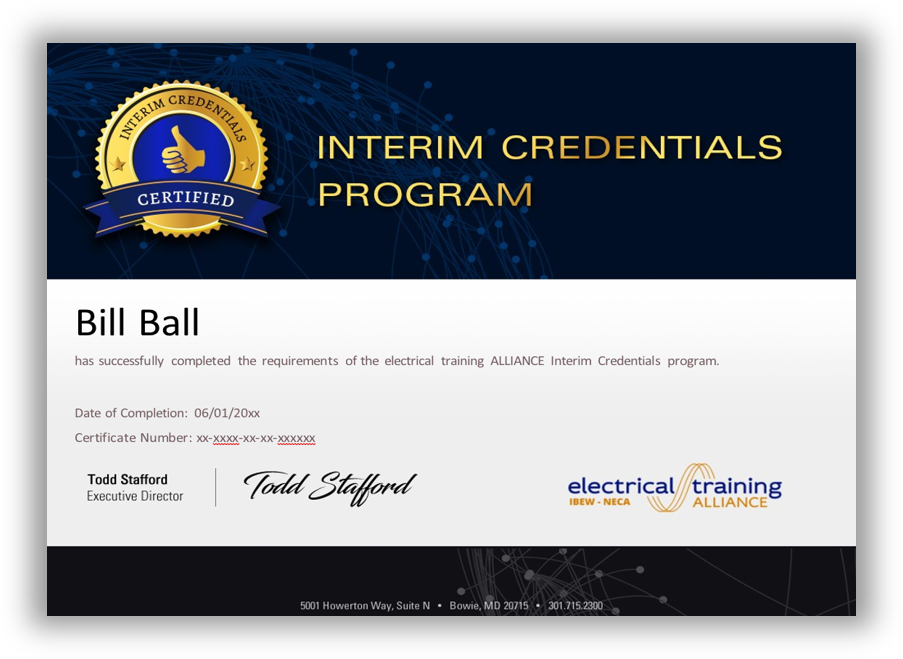 Interim Credentials Updates - Fall Edition