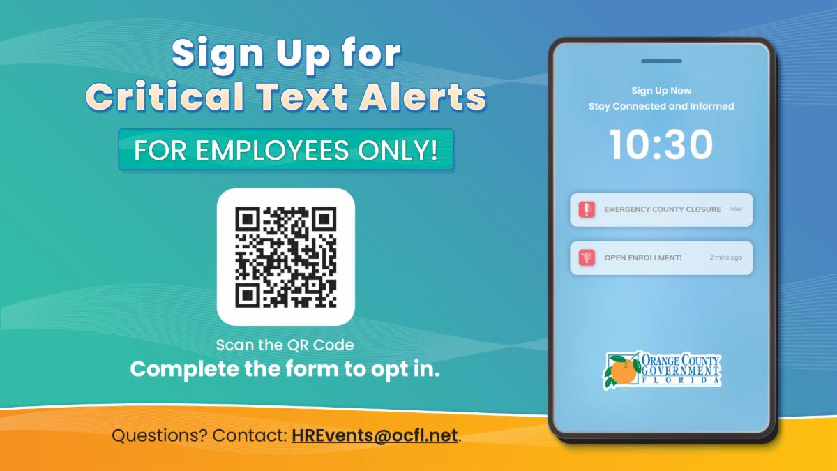 Subscribe to Critical Text Alerts