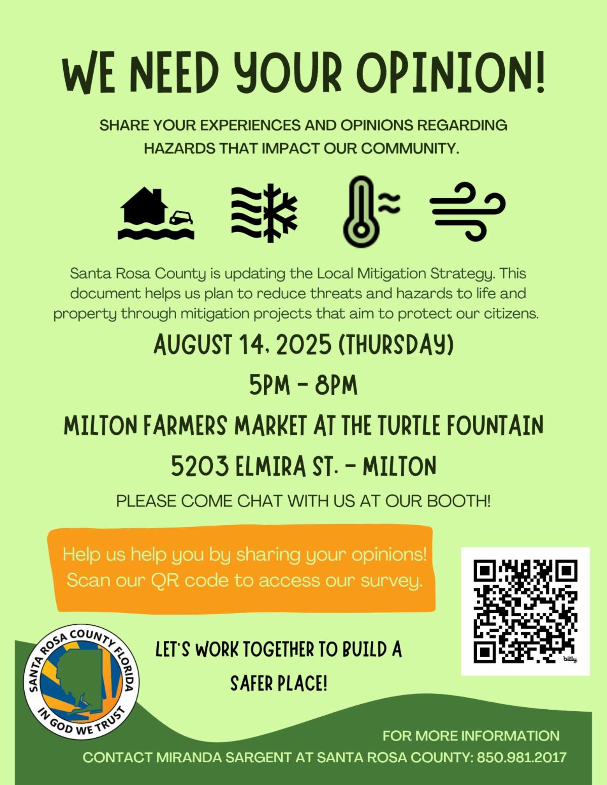 Help Shape Santa Rosa County's Local Mitigation Strategy