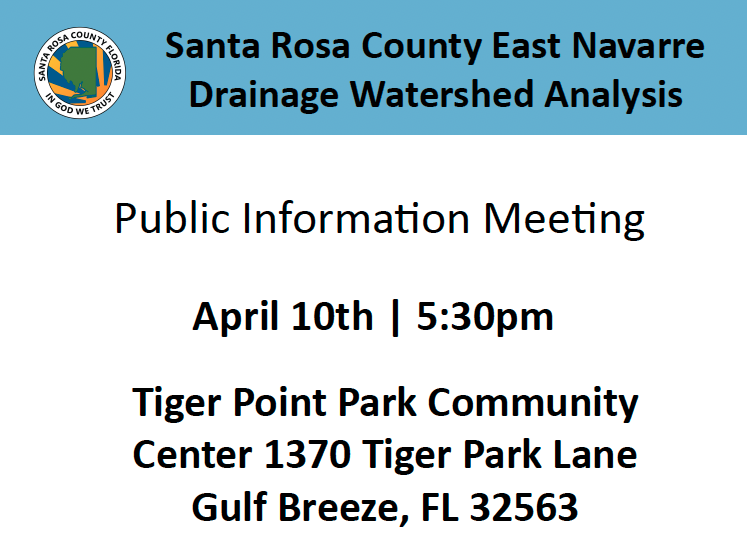 HAPPENING THURSDAY: Santa Rosa County East Navarre Drainage Watershed ...