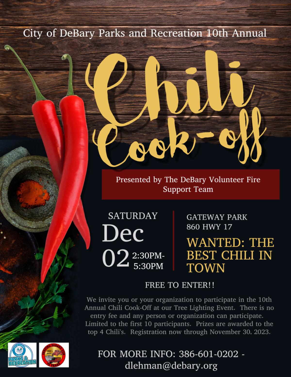 30th Anniversary Gala, Chili Cook-off & MORE!