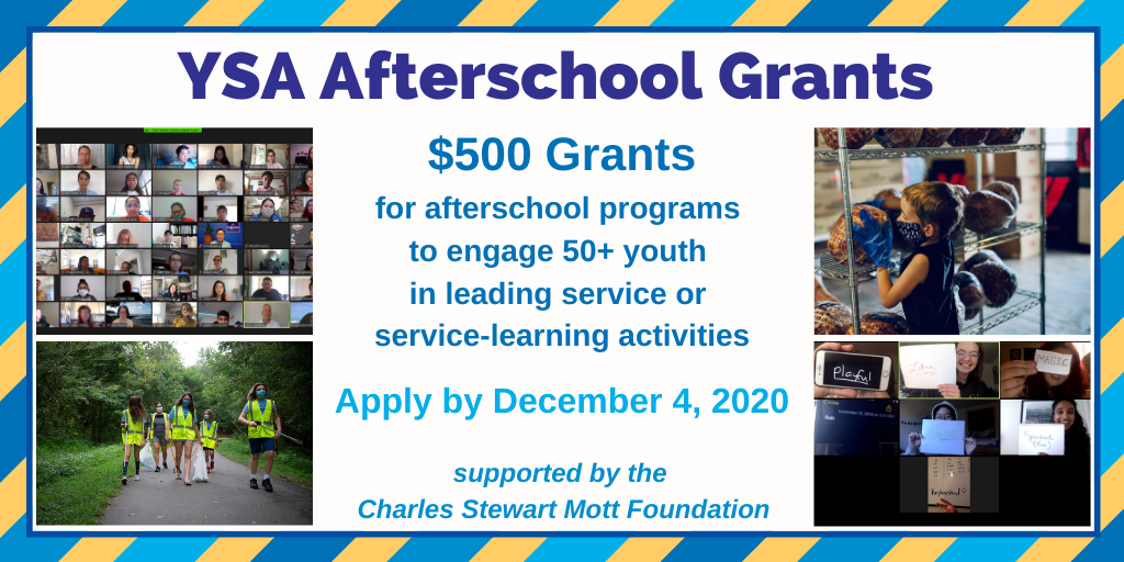 $500 Afterschool Grants Now Available for 20-21 School Year