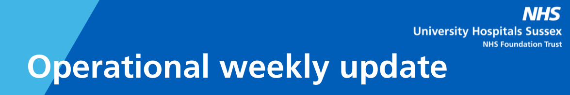 Weekly operational staff update - Wednesday 15 February 2023