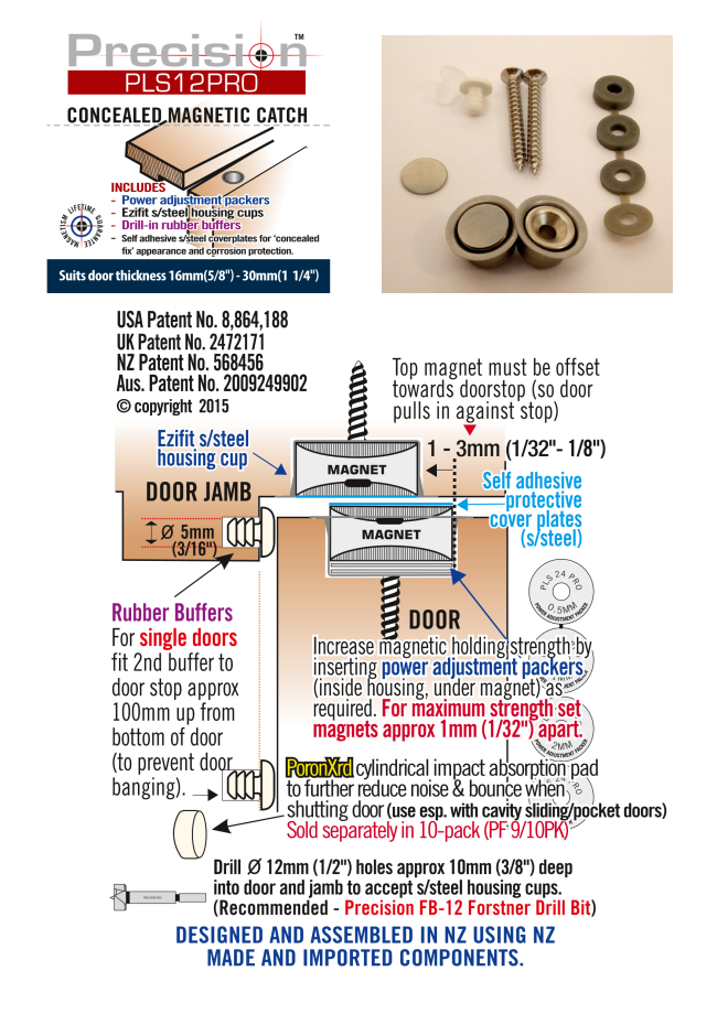 Precision Lock Concealed Magnetic Catch Available at Top Notch