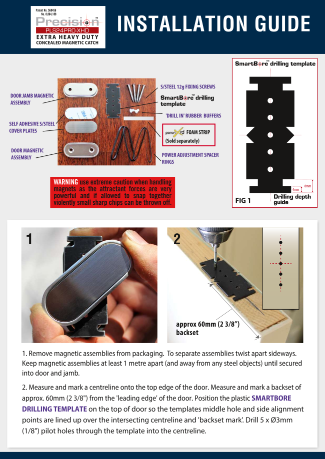 Precision Lock Concealed Magnetic Catch Available at Top Notch