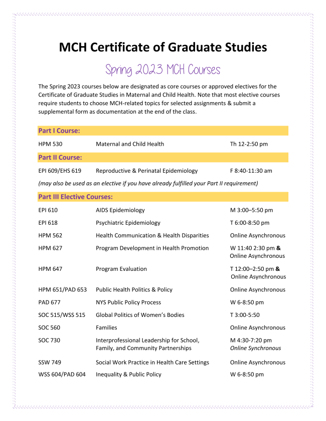 MCH Listserv Week of 10.24.2022