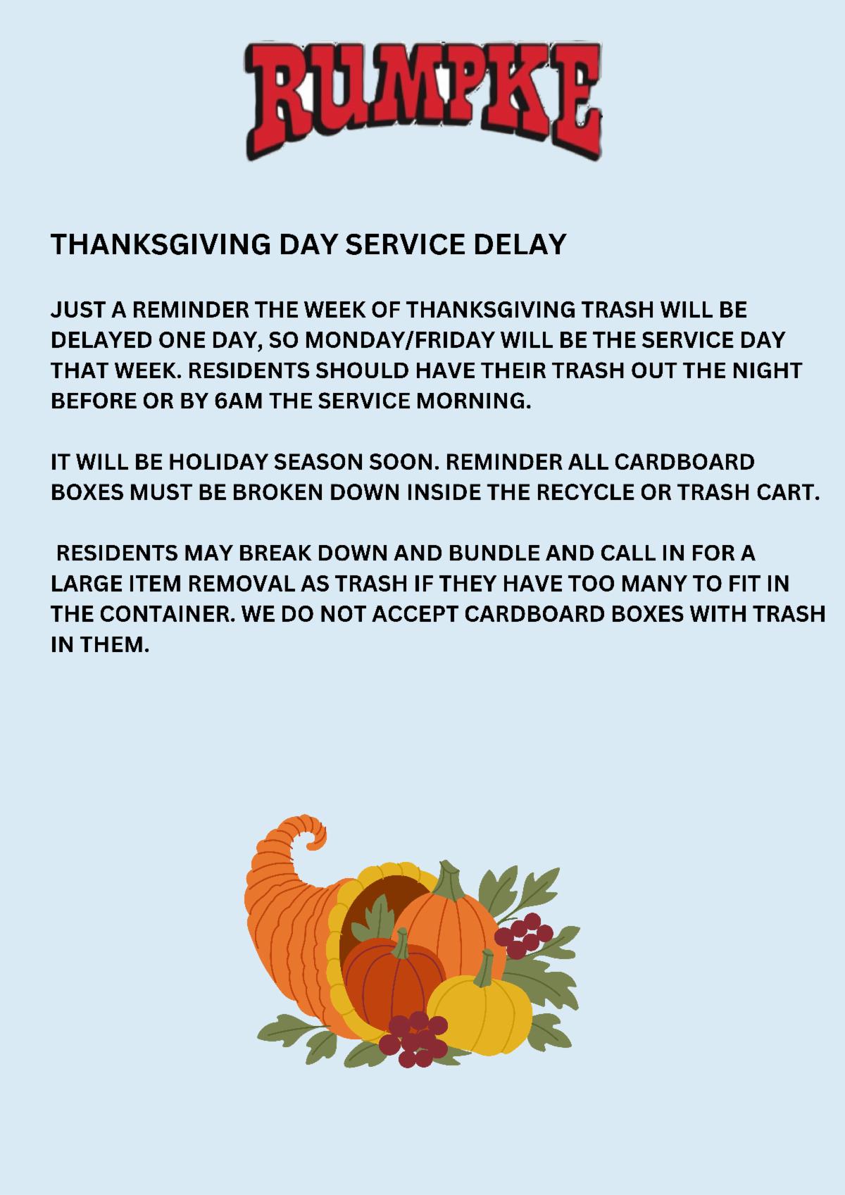 Community Update: 11/16/25- Holiday Market Reminder, Rumpke Updated ...