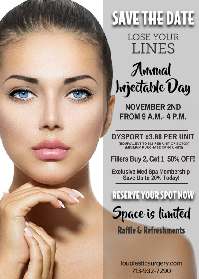 Save-the-date INJECTABLE DAY event you don't want to miss.