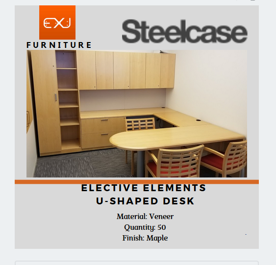 50 Steelcase U-Shaped Desks