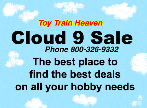 Toy Train Heaven Cloud 9 Sale 1-2-2026