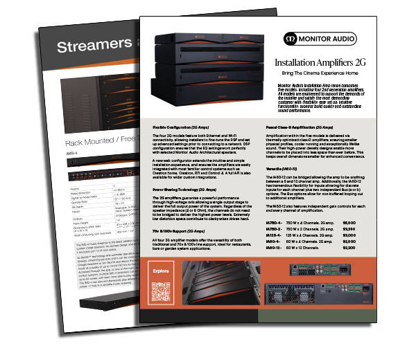 Monitor Audio Amplifier & Streamer Assets Available
