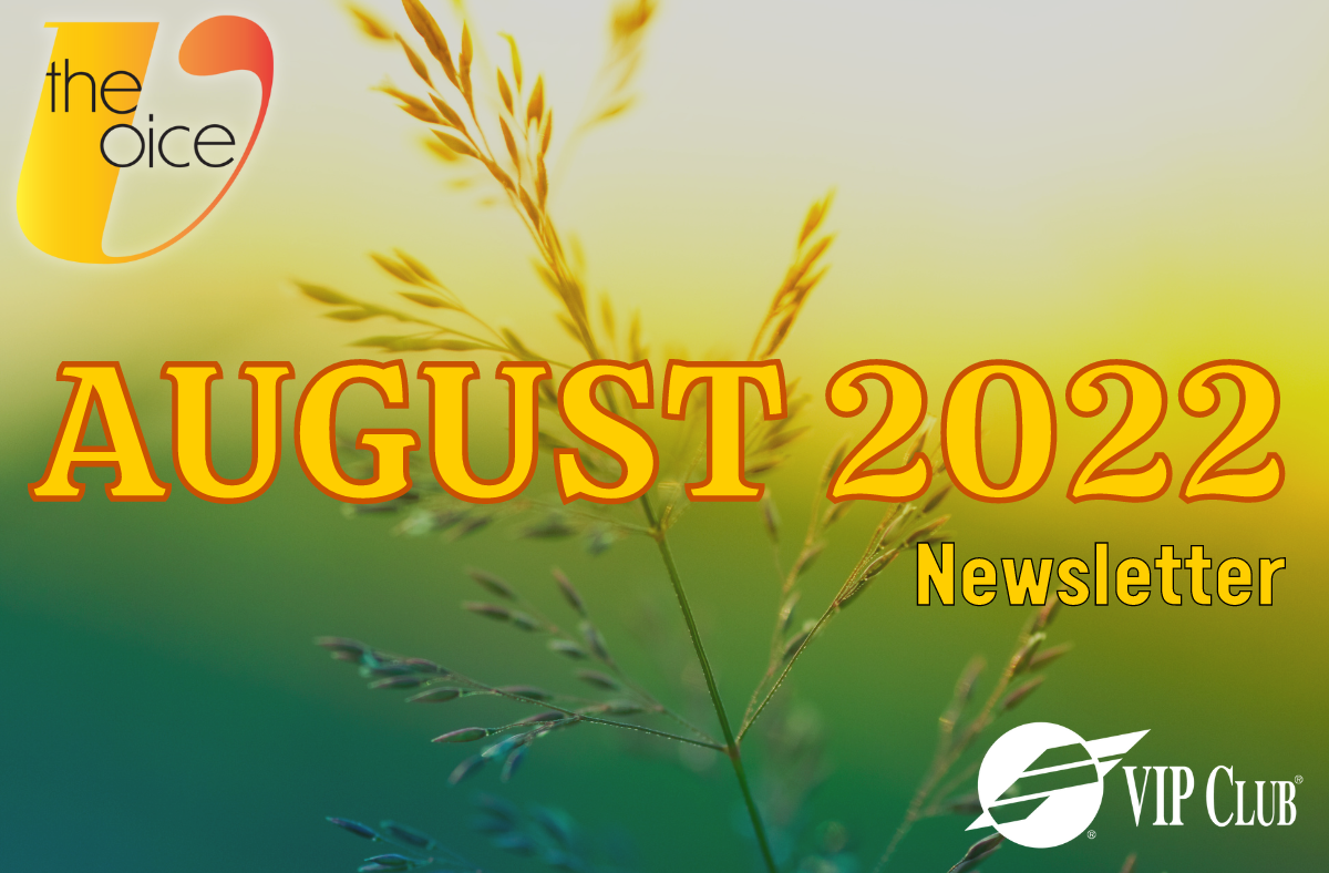 Your August VIP Newsletter