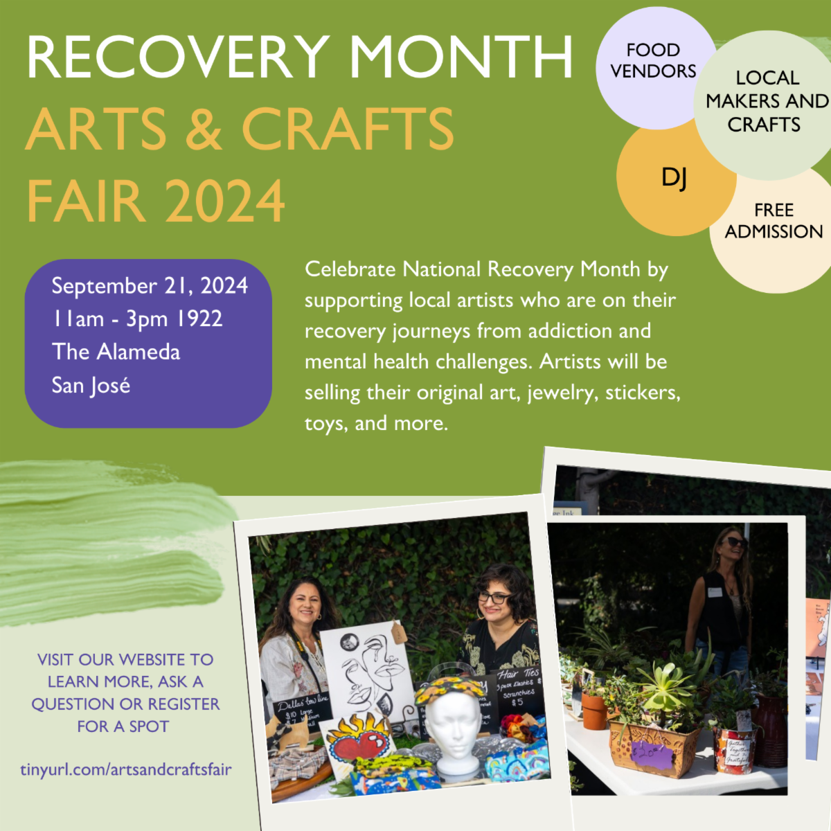 Join us for our 3rd Annual Recovery Month Arts & Crafts Fair! 🙌