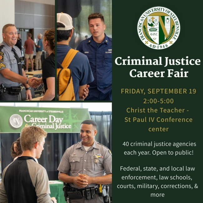 Criminal Justice Career Fair TODAY 09/19/25~see who's coming