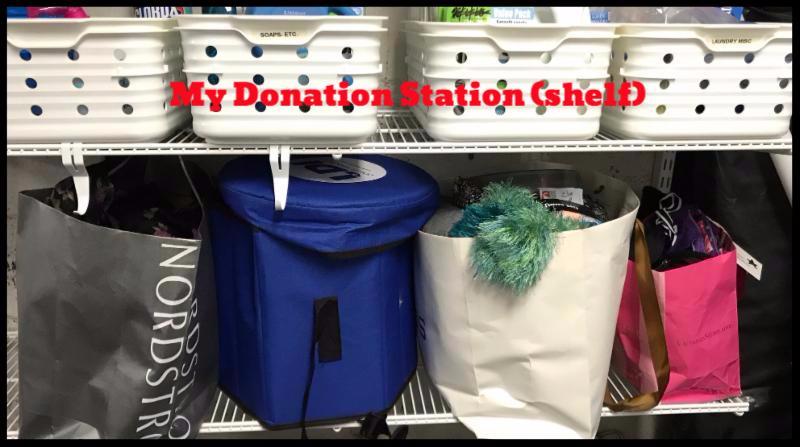 Managing clutter with a donation station