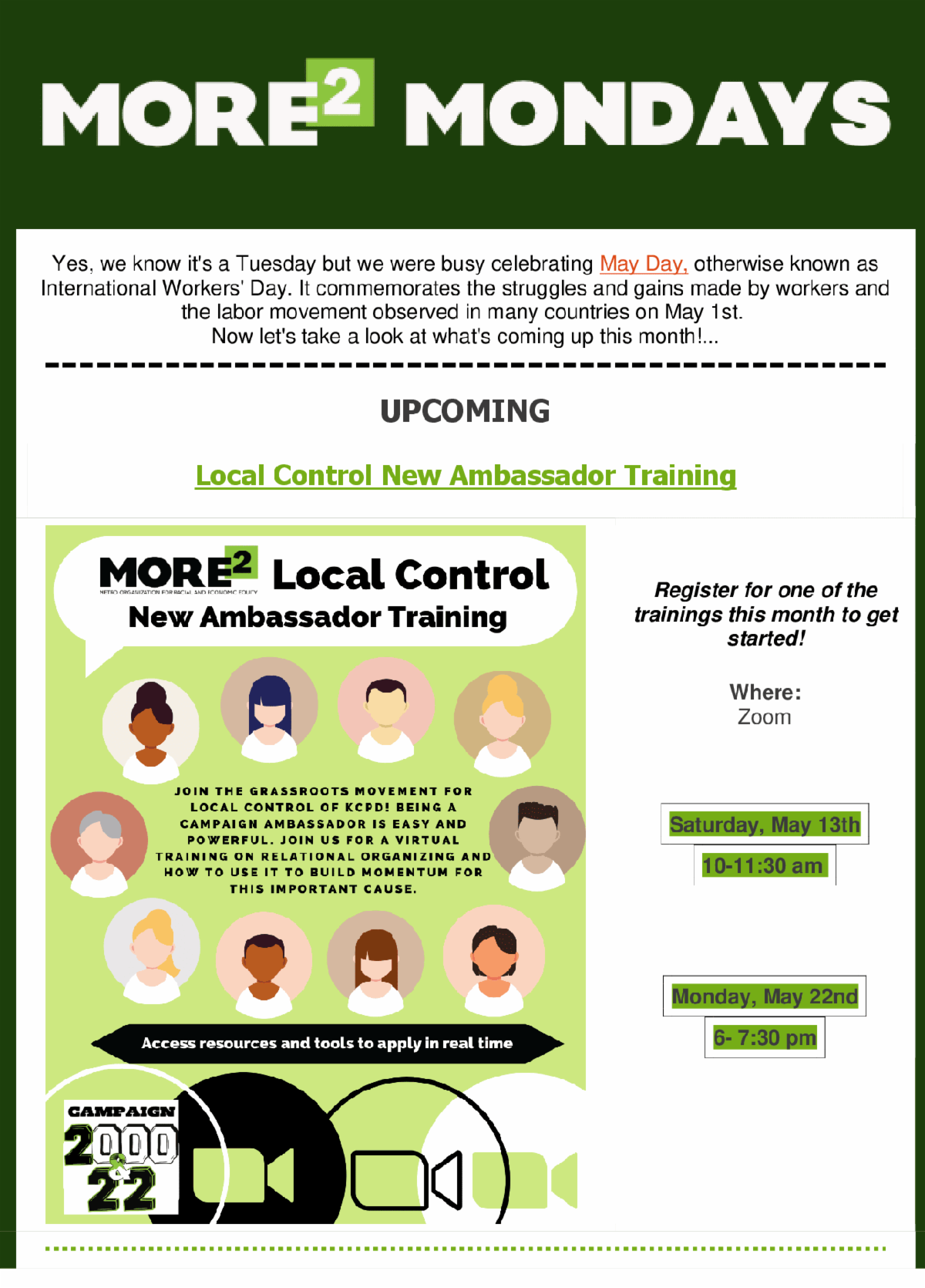 Friendly Reminder: Your weekly MORE2 update