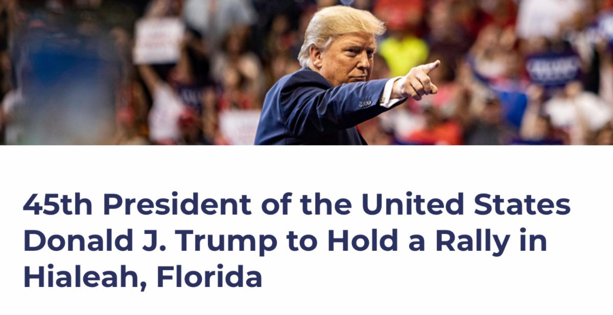 Trump Rally Announcement!