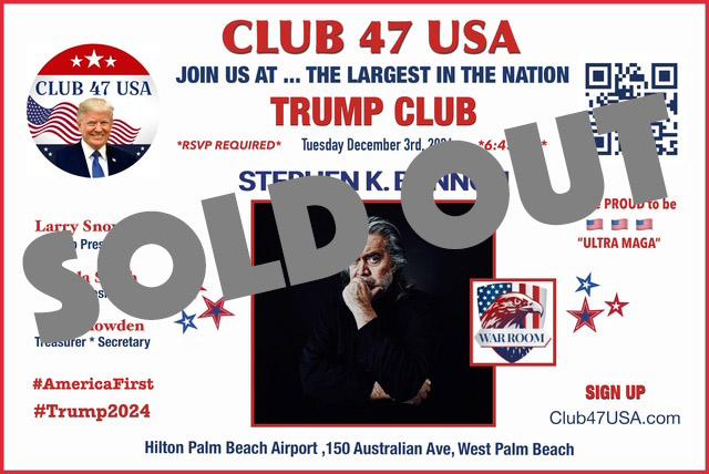 SOLD OUT - Club 47 December 3 Meeting