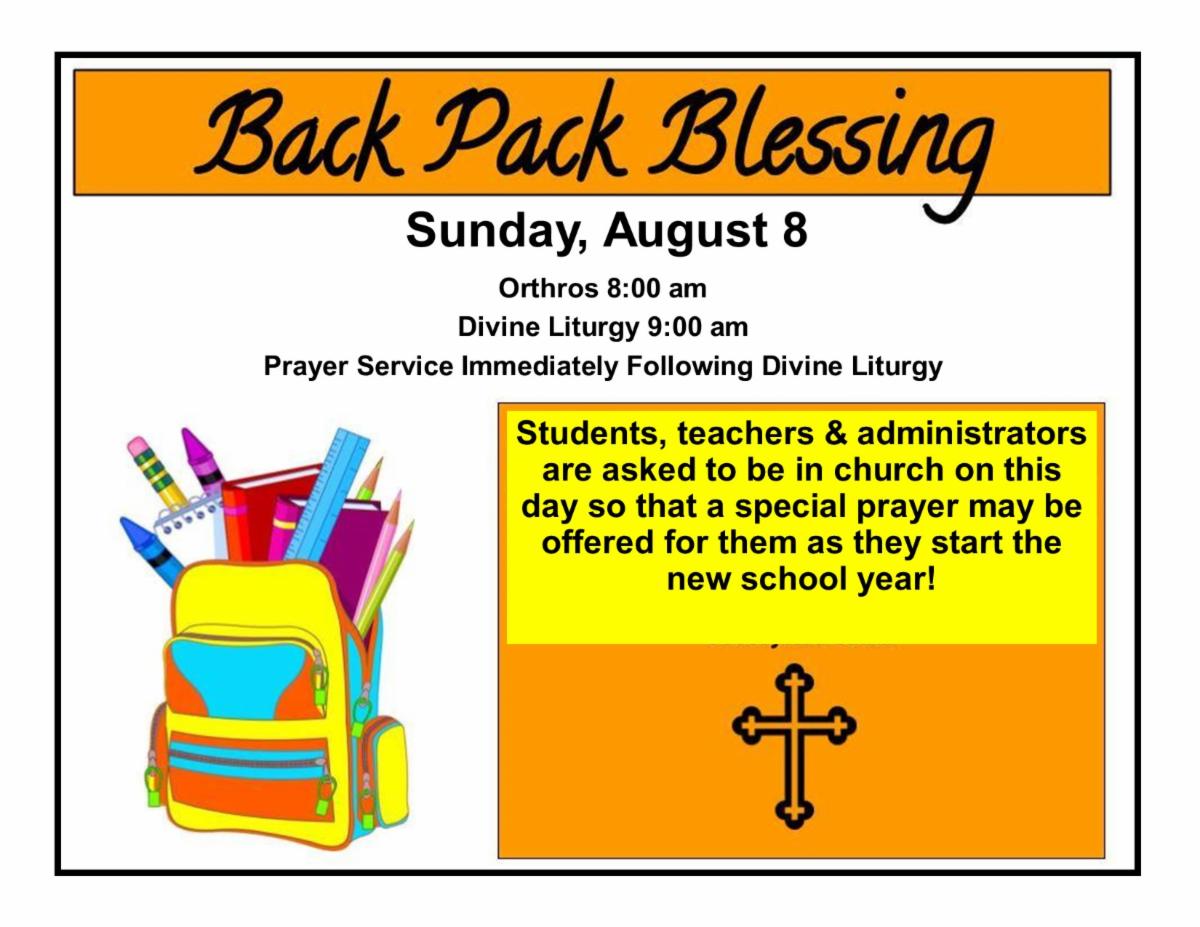 Sunday Bulletin for July 25, 2021