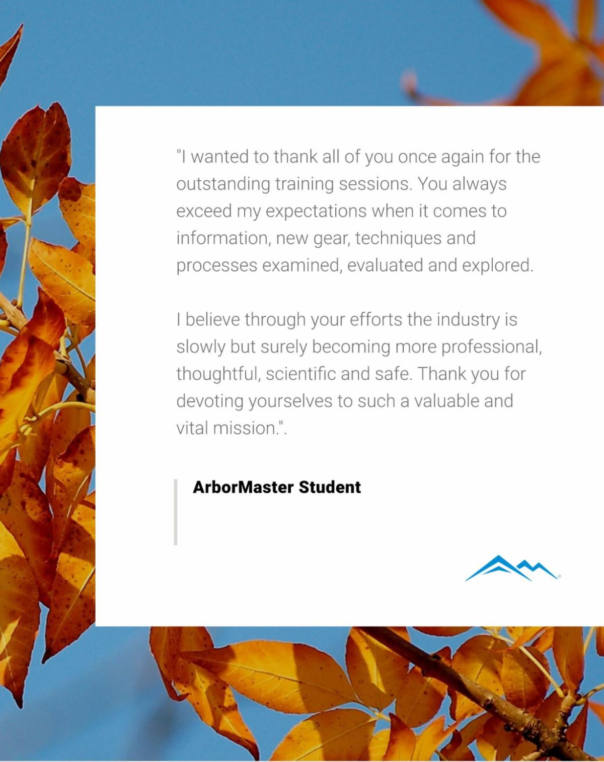 ArborMaster Training Announces 2022 Open Enrollment Courses