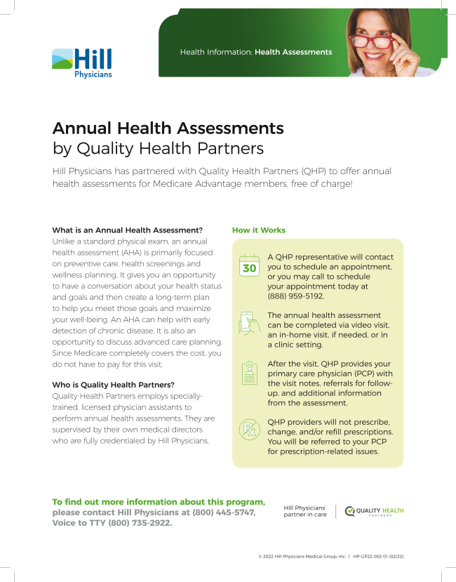 Important! Quality Health Partners to Resume Patient Assessments