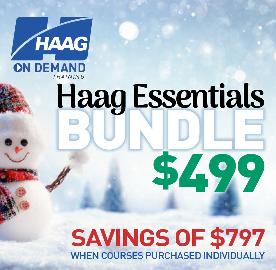 Cyber Monday - Save BIG on Haag Training - Today Only!