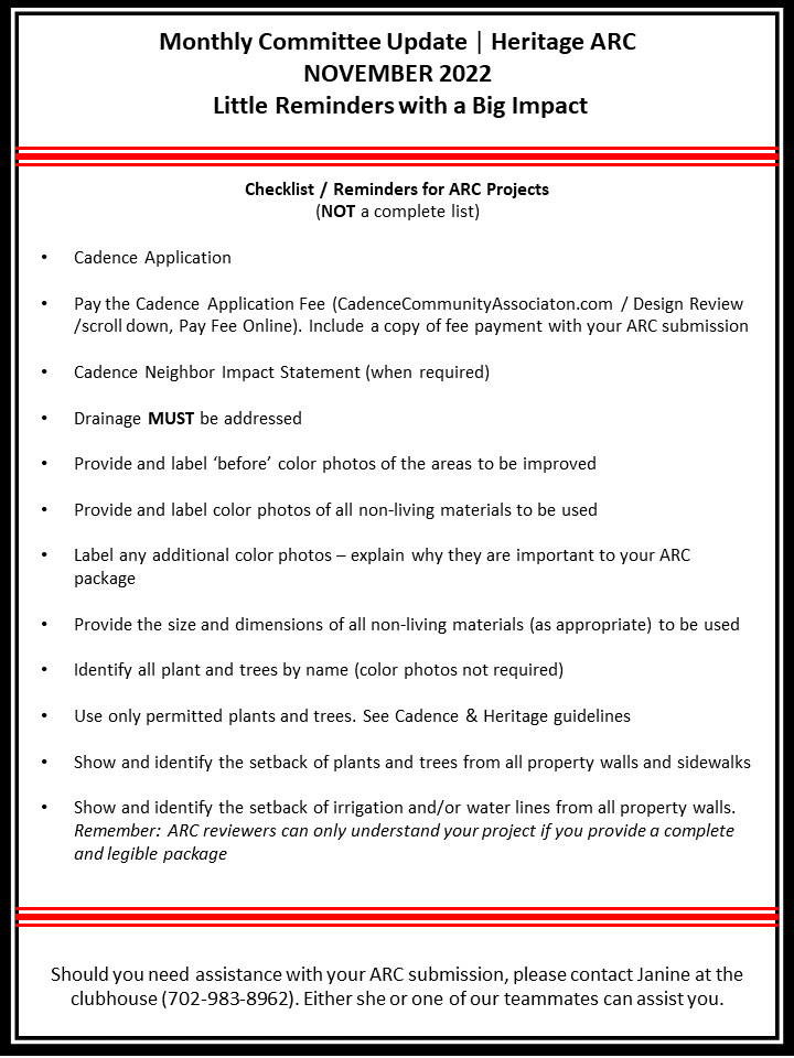 November Newsletter Updates!