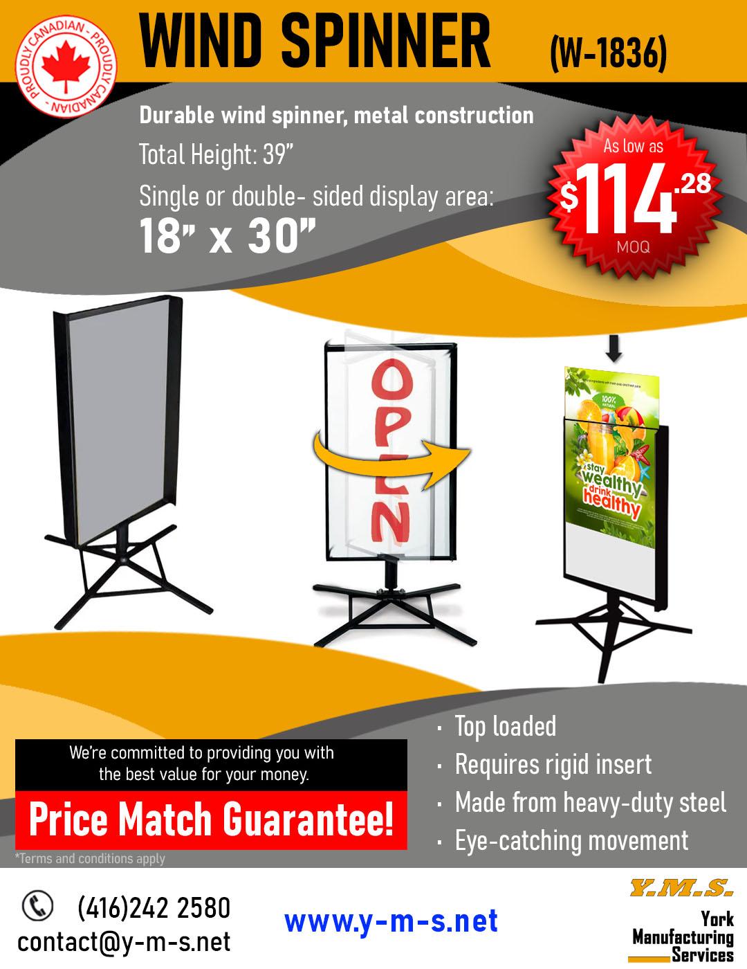 Eye-catching Wind Spinners, make your signs stand out!