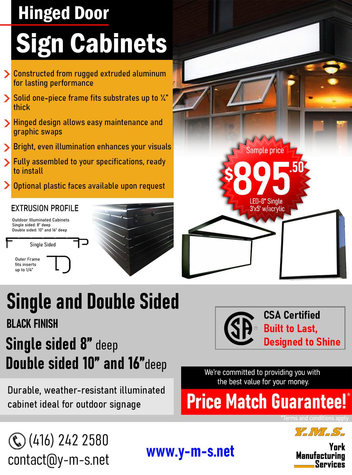 Custom aluminum sign cabinets that open new possibilities