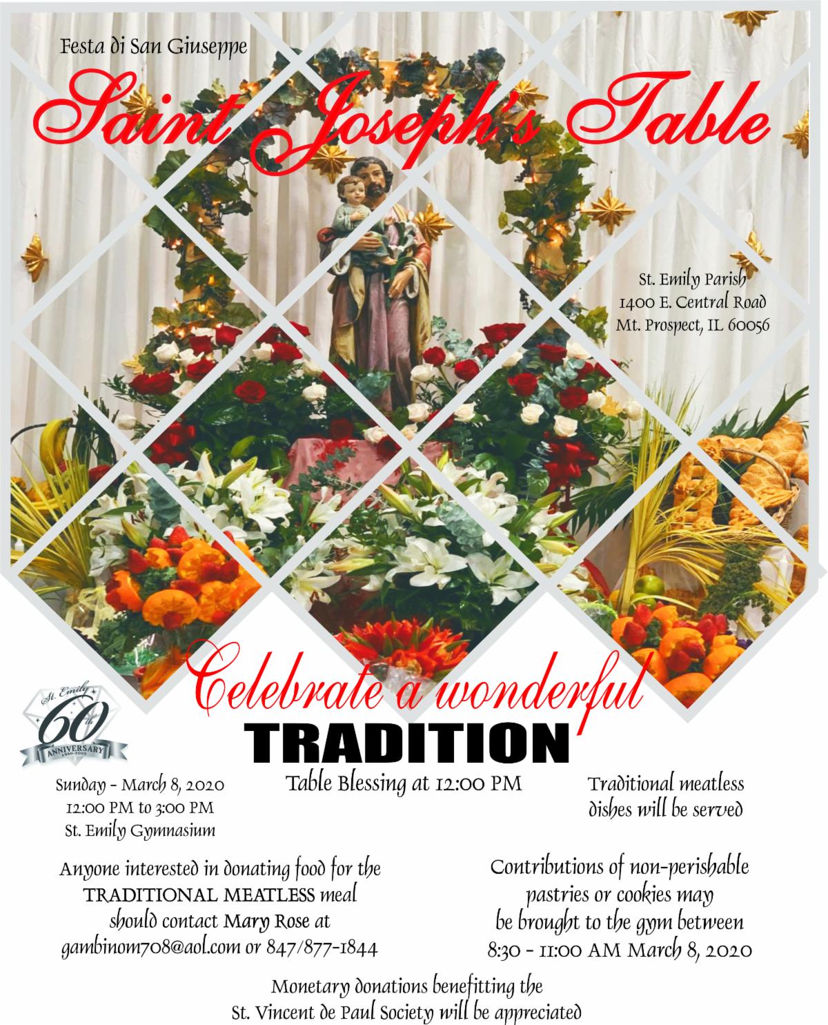 Staying healthy - and other RE news - And the St Joseph Table