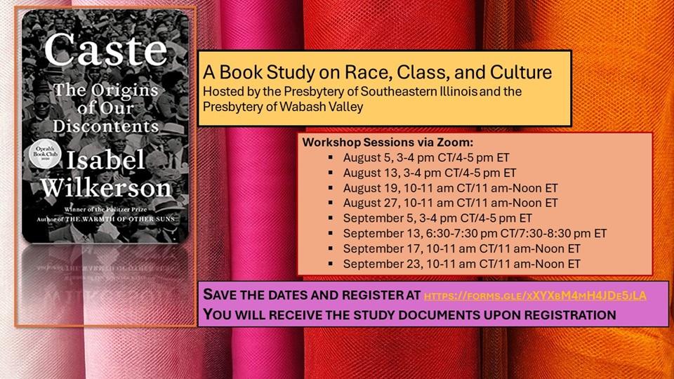 GOD CALLS: 07.18.2024 - Caste Book Study Opportunity; News from ...