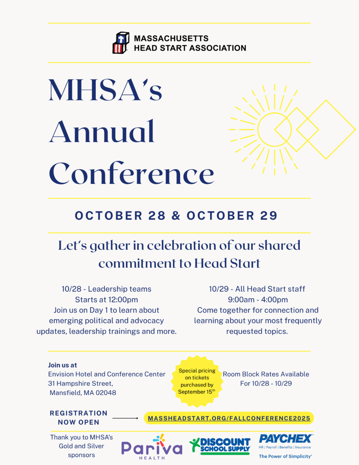 MHSA's Annual Fall Conference