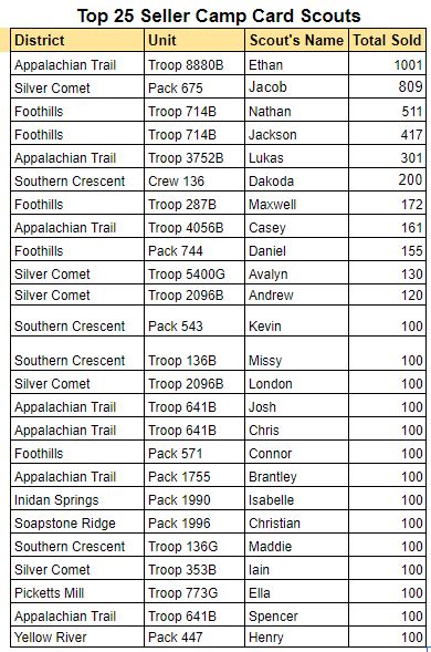 Camp Card Scoop - Issue 10 - Important Camp Card News!