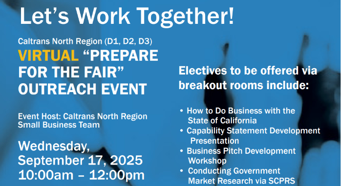 Caltrans North Region (Districts 1, 2, & 3) "Prepare for the Fair" Event