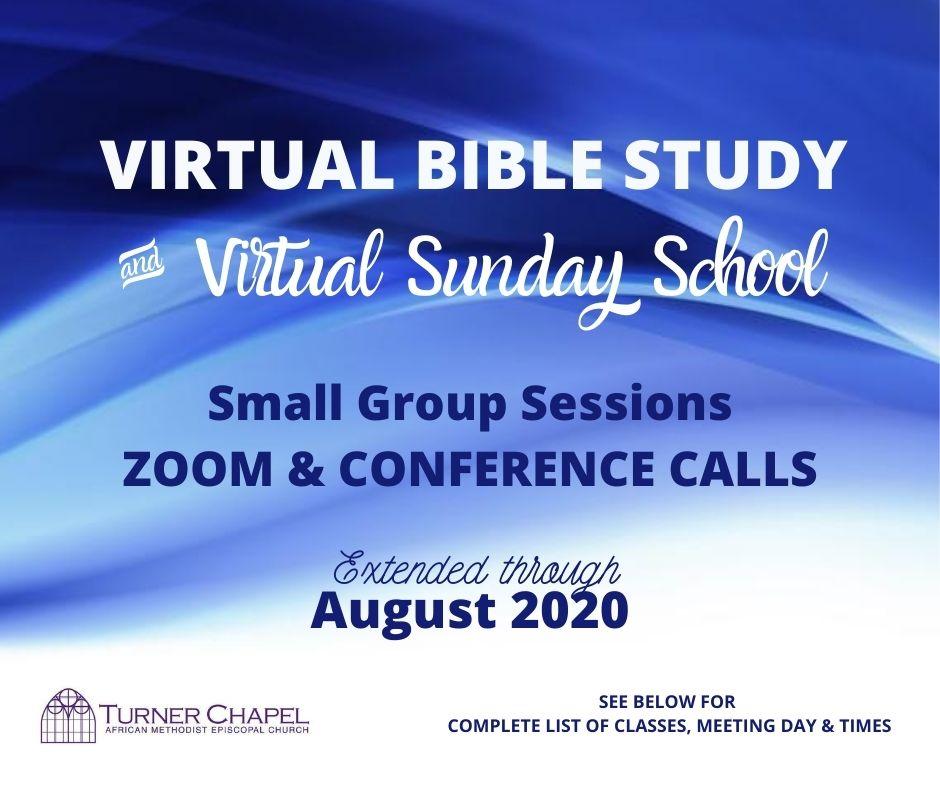 TCC VIRTUAL BIBLE STUDY & VIRTUAL SUNDAY SCHOOL CLASSES | Turner Chapel AME