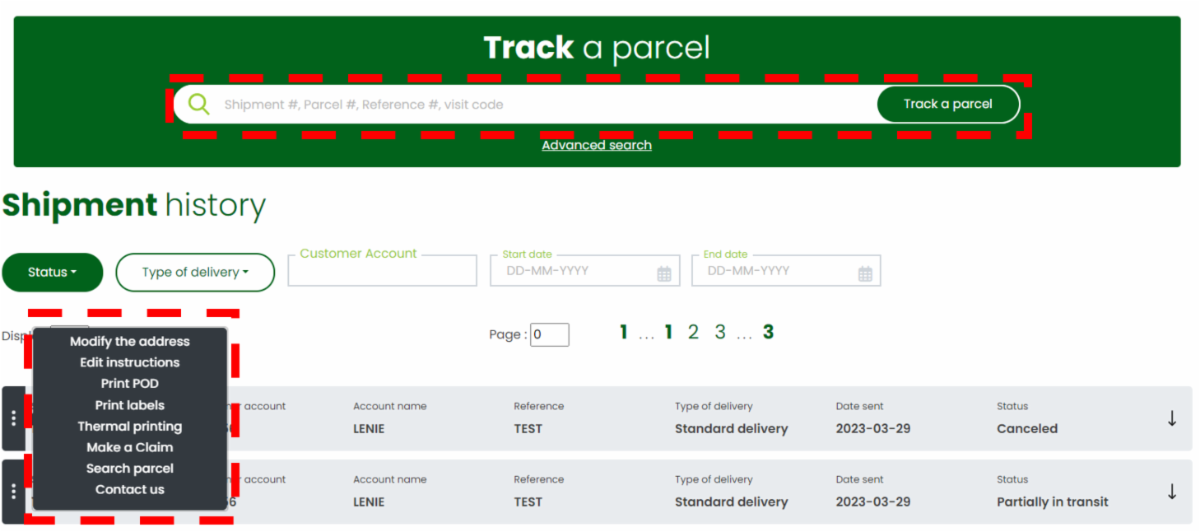 Manage my shipments via the Client Zone - Nationex