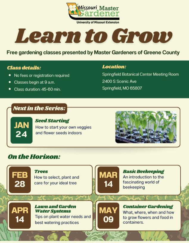 Master Gardener Newsletter January 2026 - Gardening Tips, Classes ...