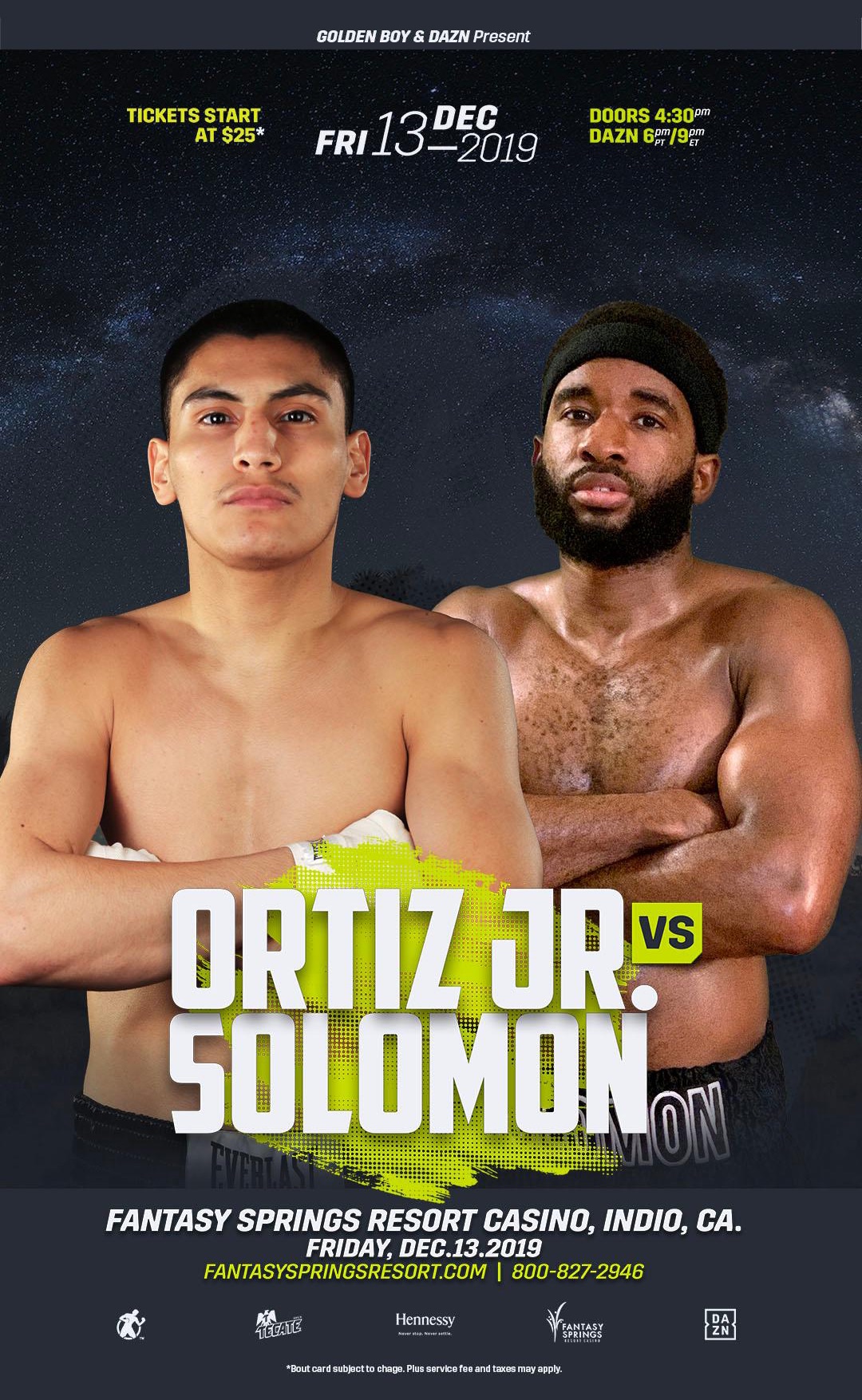 GOLDEN BOY PROMOTIONS DECEMBER 2019 SCHEDULE - REAL COMBAT MEDIA