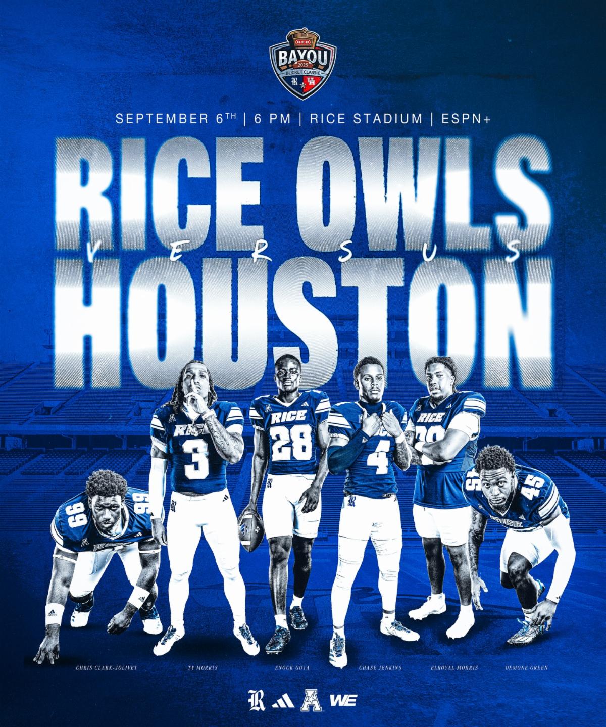 🏈 Rice vs. Houston - Bayou Bucket Classic!