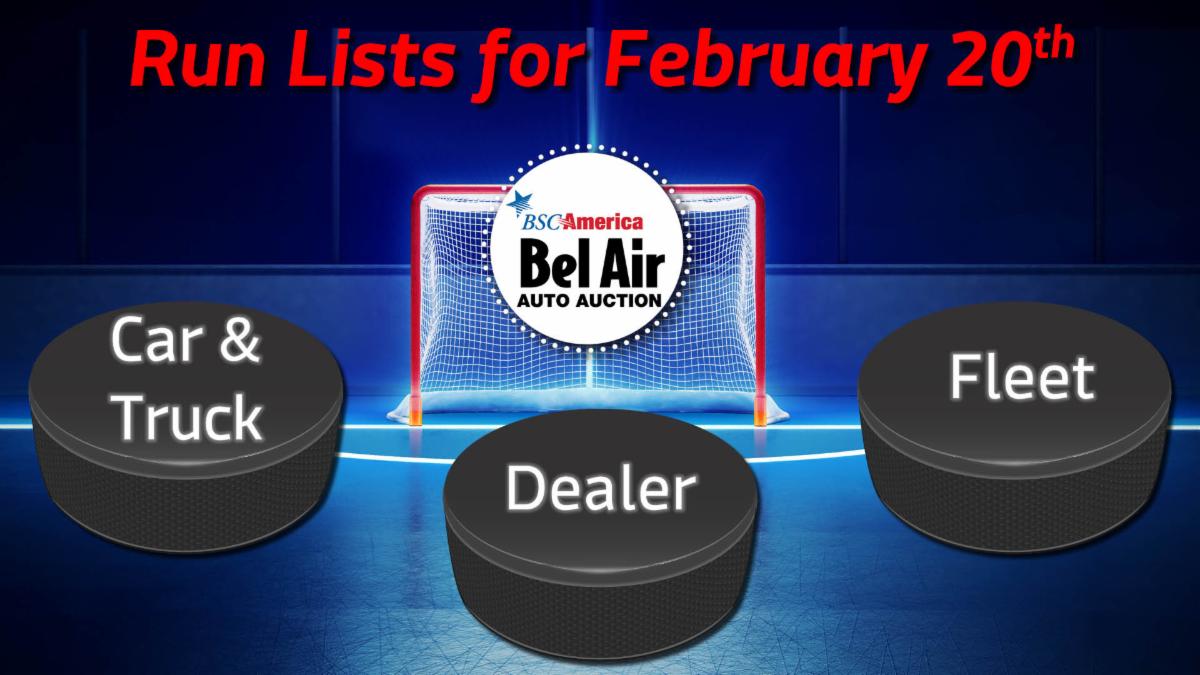 Thursday, February 20th Run List